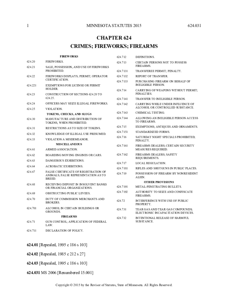 Fillable Online www.revisor.mn.govstatutes2014CRIMES; FIREWORKS ...