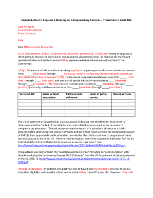 Fillable Online dredf.orgspecial-educationsample-lettersSample Letters ...