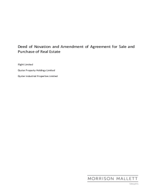 Fillable Online Deed of Novation and Amendment - SECWhat Is a Deed of ...
