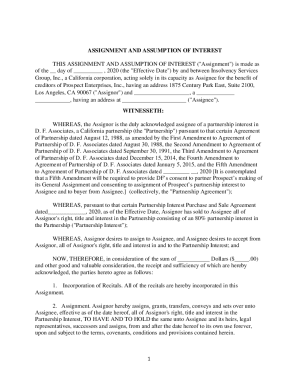 Fillable Online Assignment And Assumption Of Lease: Definition & Sample ...