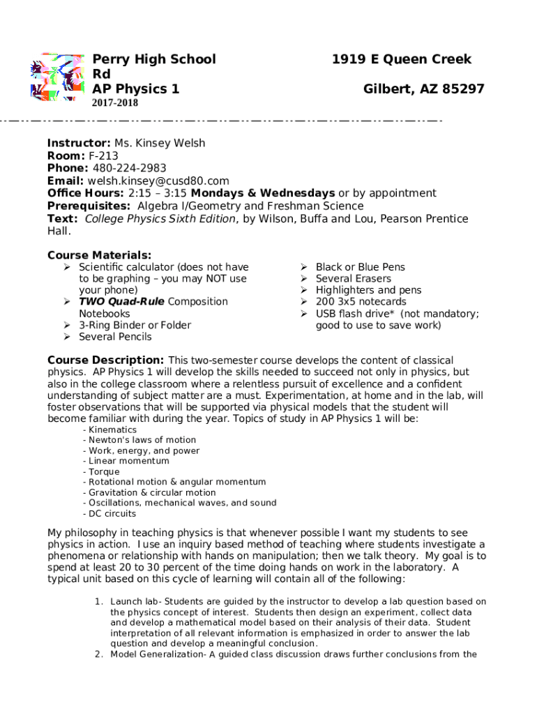 www.pdffiller.com535908759--Perry-High-SchoolPerry High School - cusd80 ...