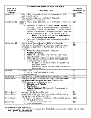 Science Fair Grading Rubric Project Components Component ... Doc ...