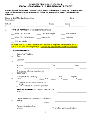 DREAM FIELD TRIP for 10 lucky... - New Bedford Public Schools Doc ...