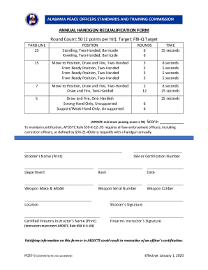 Fillable Online ANNUAL HANDGUN REQUALIFICATION FORM Fax Email Print ...