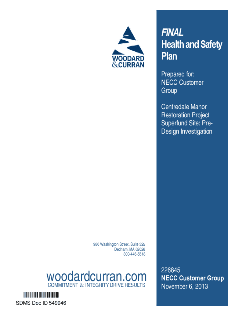 Fillable Online FINAL HEALTH AND SAFETY PLAN (HASP) Fax Email Print ...