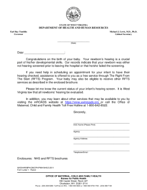 Fillable Online LETTER OF UNDERSTANDING BETWEEN THE WEST ... - dhhr.wv ...