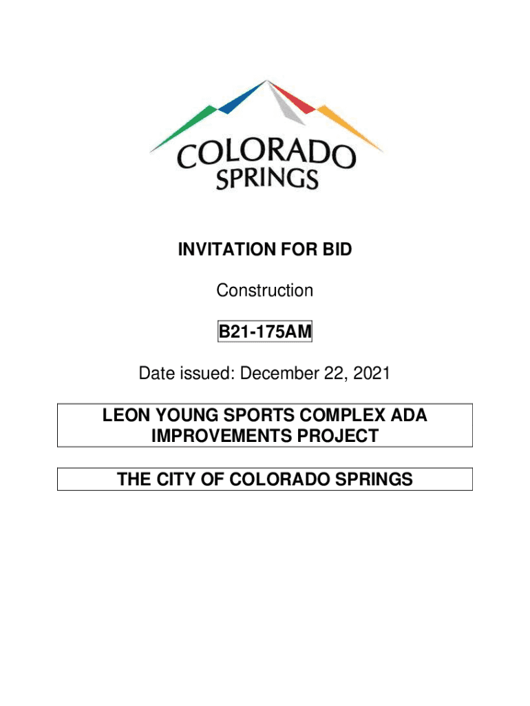 Fillable Online Invitation for Bid - Construction Management ...