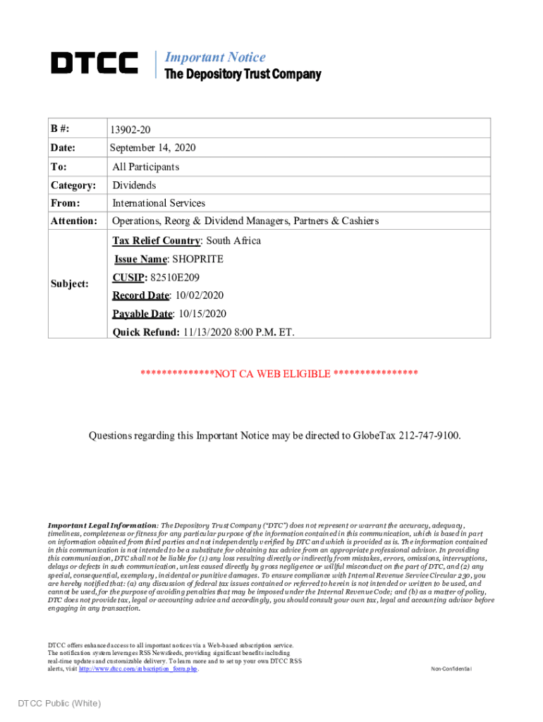Fillable Online DTCC PUBLIC (WHITE) Fax Email Print - pdfFiller