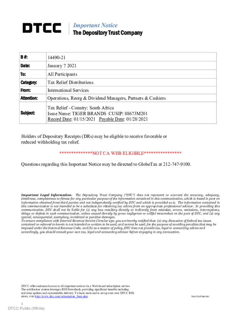 Fillable Online Tax Relief Distributions Fax Email Print - pdfFiller