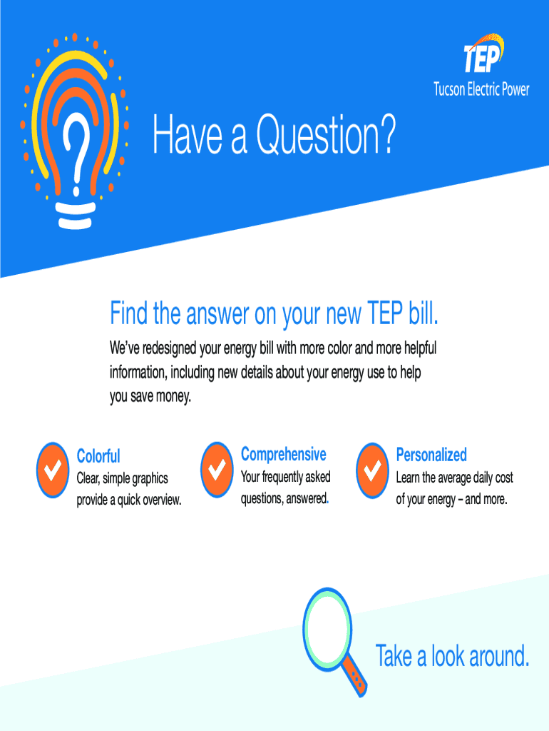 Fillable Online Find the answer on your new TEP bill. - Tucson Electric ...
