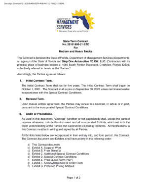 Fillable Online State Term Contract No. 25101600-21-STC For Medium and ...