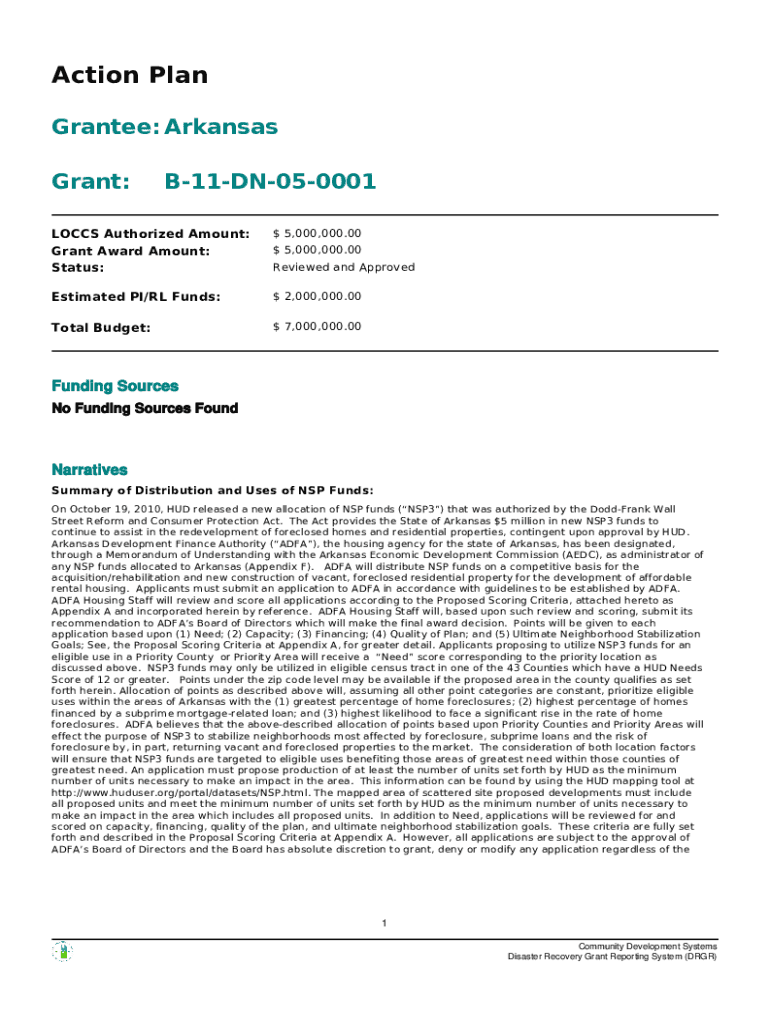 Fillable Online Action Plan - drgr.hud.gov Fax Email Print - pdfFiller