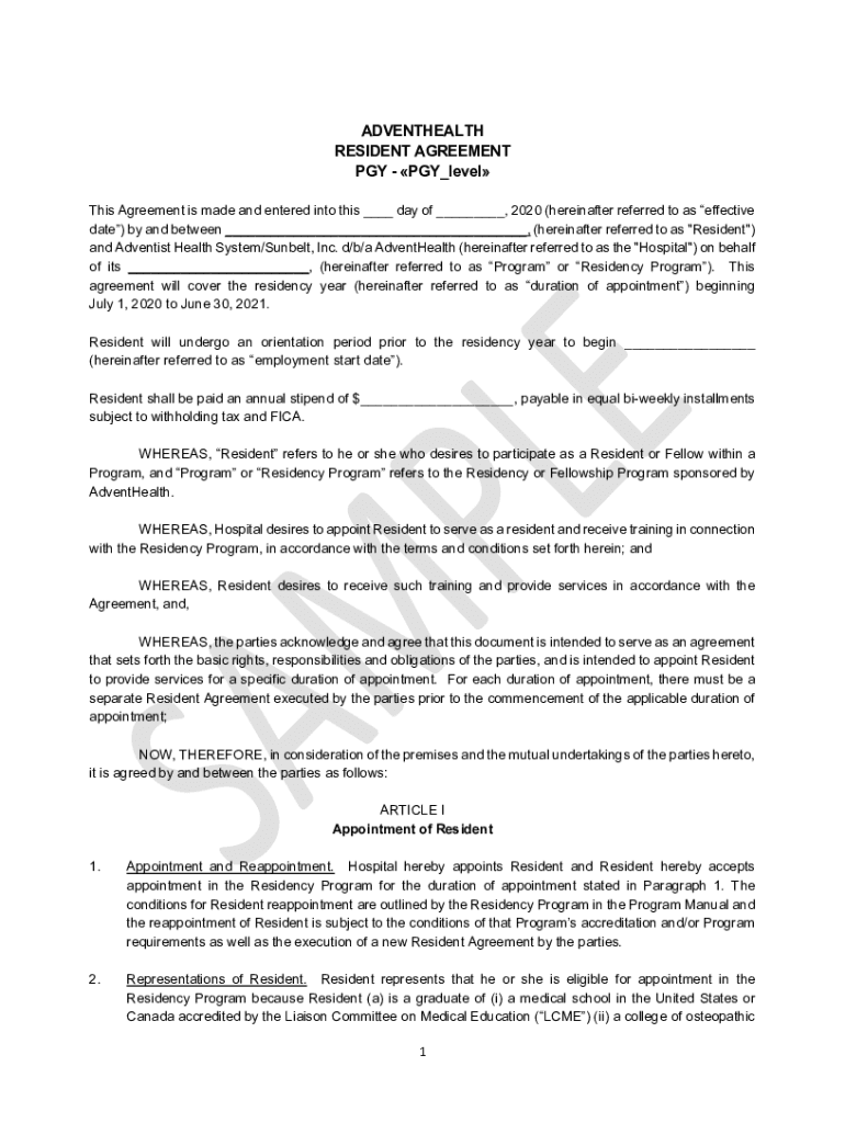 Fillable Online www.adventhealth.comsitesdefaultADVENTHEALTH RESIDENT ...