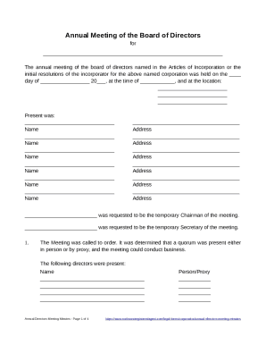 Fillable Online initial resolutions of the incorporator for the above ...