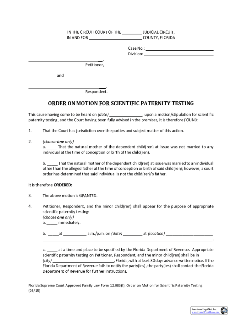 Fillable Online Fill - IN THE CIRCUIT COURT OF THE JUDICIAL CIRCUIT ...