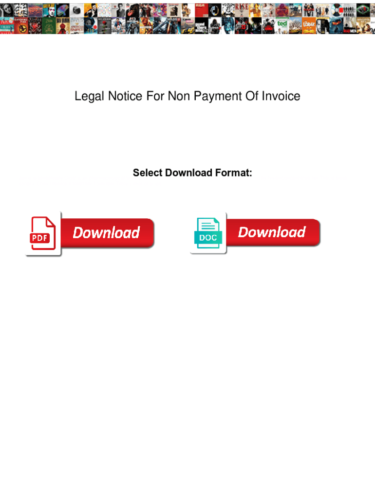 Fillable Online Legal Notice For Non Payment Of Invoice. Legal Notice ...
