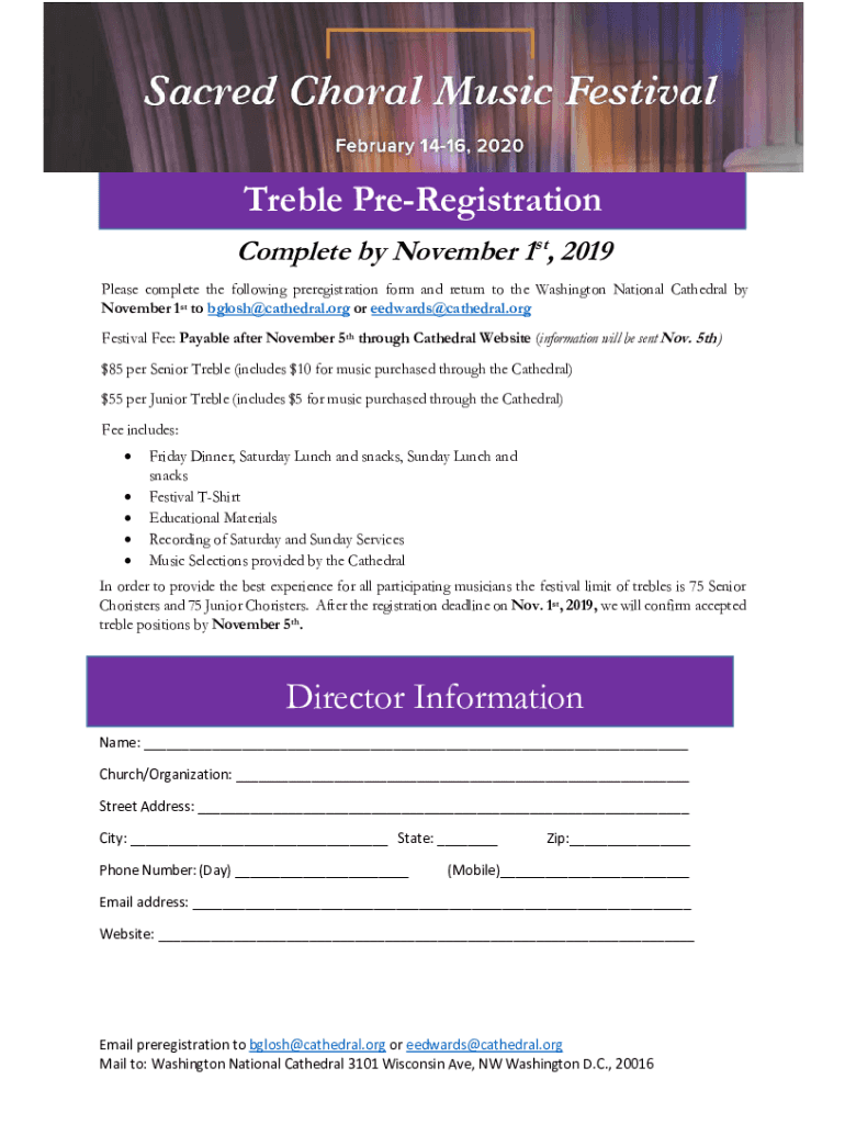 Fillable Online Washington National Cathedral PILGRIMAGE REGISTRATION ...