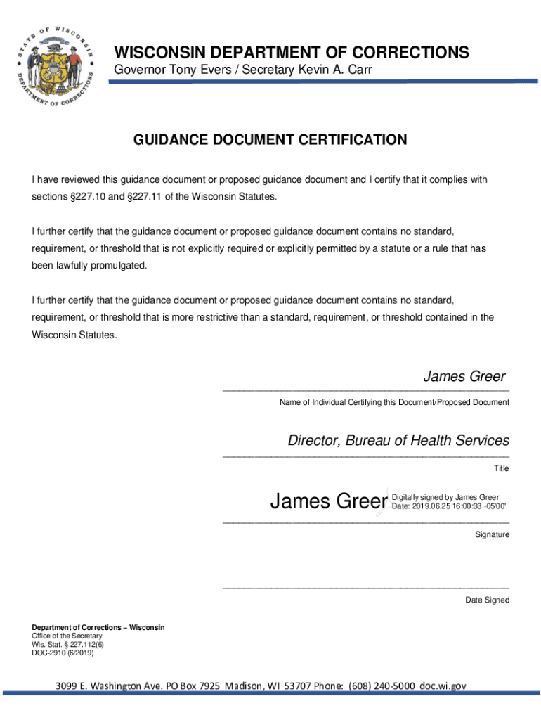 Fillable Online doc.wi.govGuidanceDocumentsV2DJCWISCONSIN DEPARTMENT OF ...