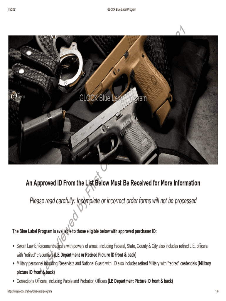 Fillable Online www.americanfirearms.orgshopglock-blue-labelGlock Blue ...