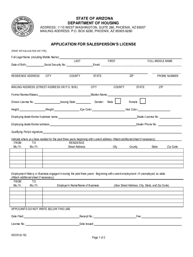 Fillable Online Vehicle Salesperson License - California DMVSalesperson ...