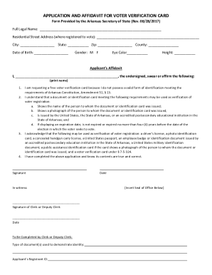 Fillable Online vote bentoncountyar APPLICATION AND AFFIDAVIT FOR VOTER ...