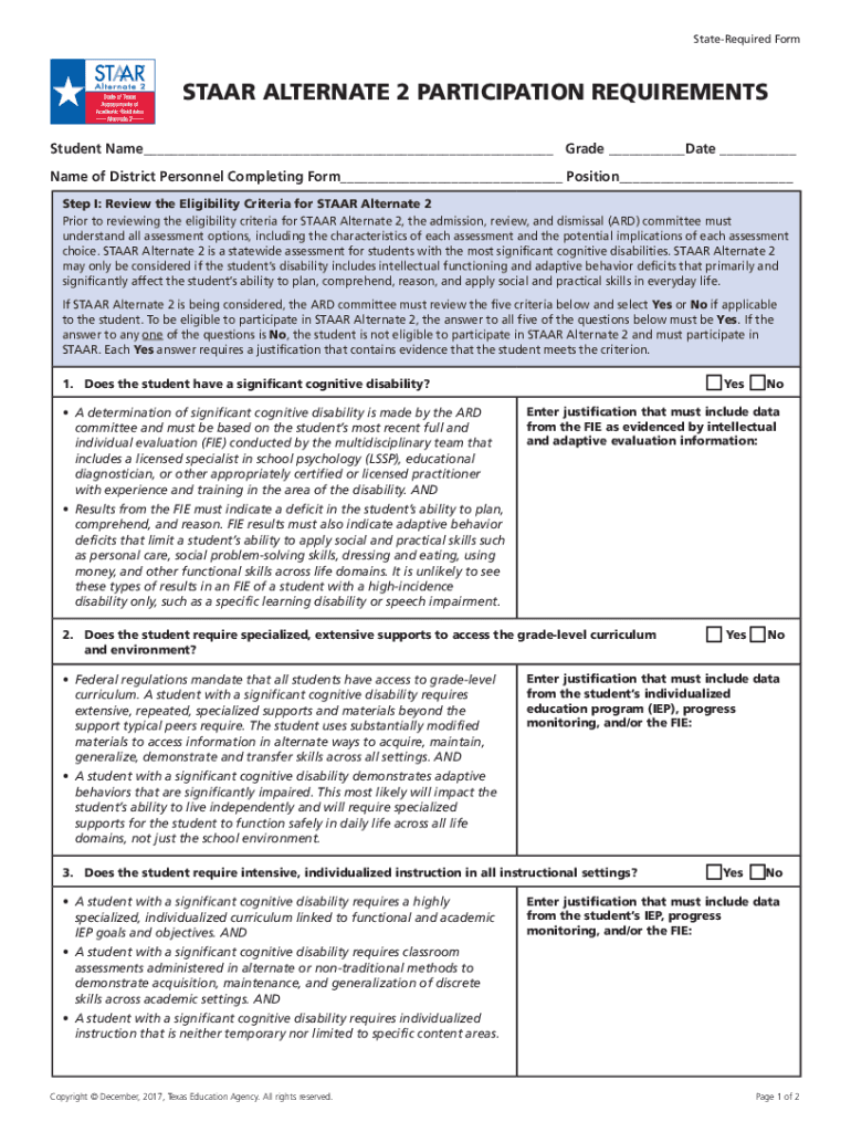 Fillable Online teadev.tea.texas.govsitesdefault2021 TELPAS Alternate ...
