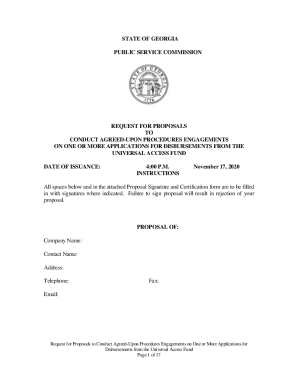 Fillable Online STATE OF GEORGIA PUBLIC SERVICE COMMISSION REQUEST ...