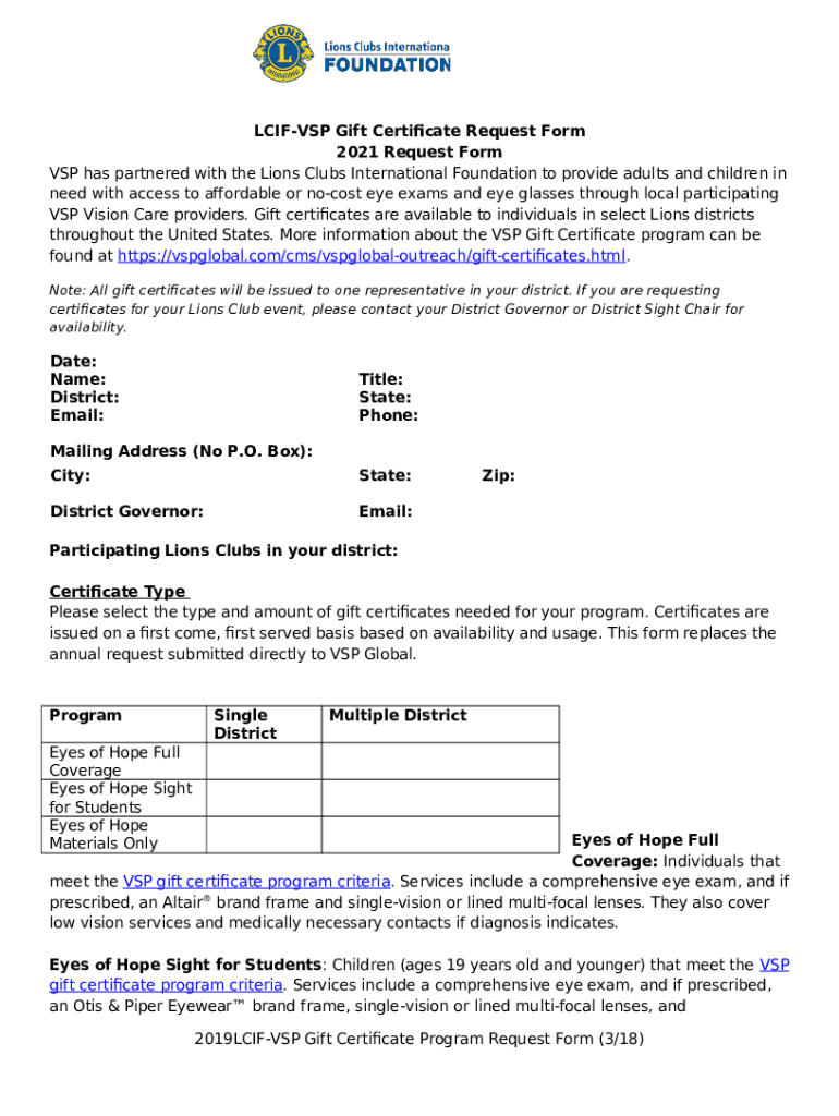 vspglobal.comcmsvspglobal-outreachGift Certificate Request - VSP Global Doc Template | pdfFiller