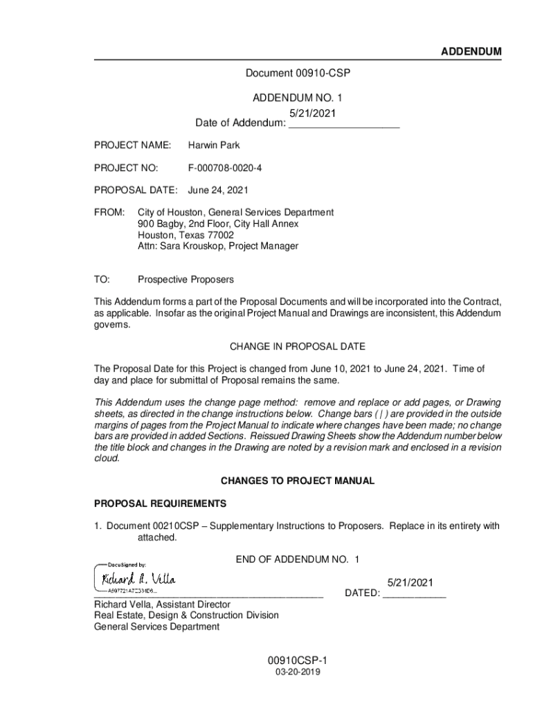 Fillable Online ADDENDUM TO BID DOCUMENTS SOLICITATION ITQ# DS-22-15 ... Fax Email Print - pdfFiller