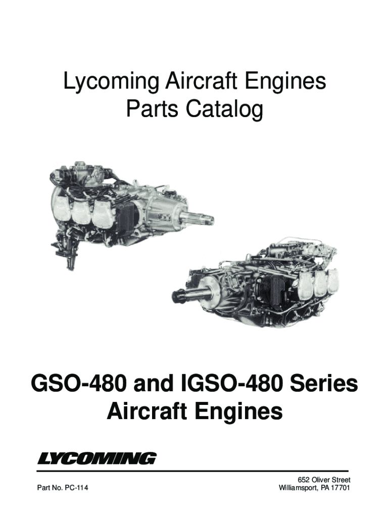 Fillable Online PC-114 - PARTS CATALOG - MODELS GSO-480 AND IGSO-480 ...