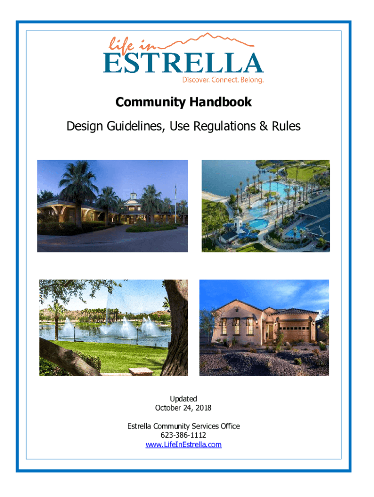 Fillable Online FINAL APPROVED 10-24-18 COMMUNITY HANDBOOK w-UPDATED ...