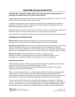 Fillable Online 3 Elevator pitch examples for students - Slidebean ...