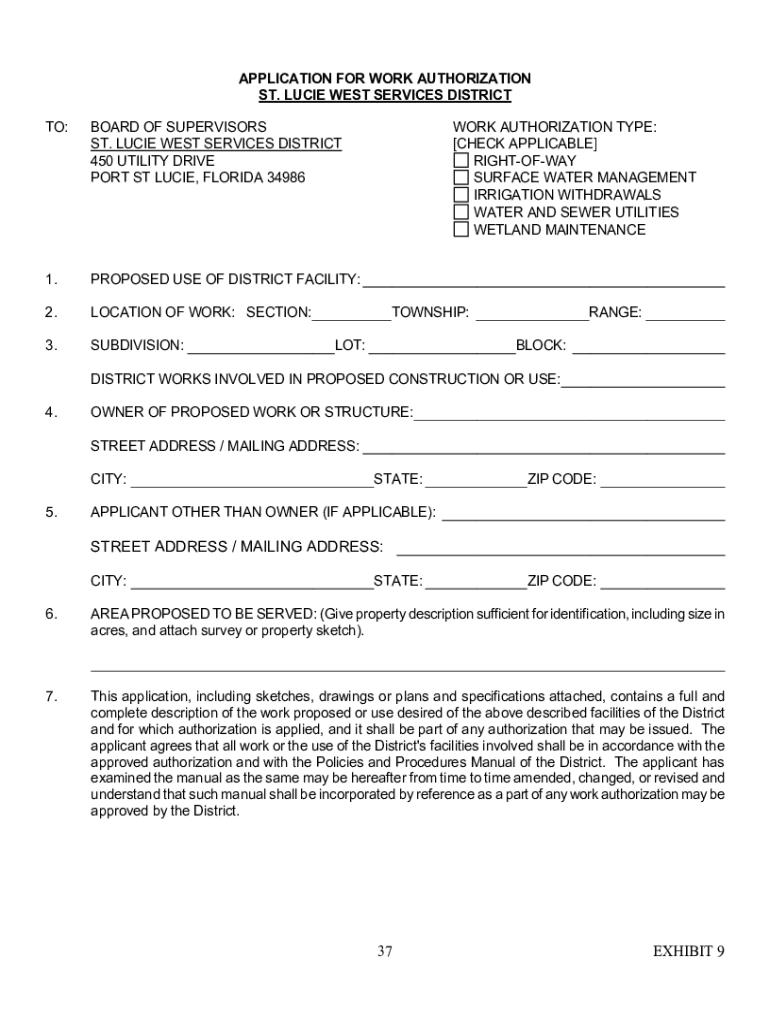 Fillable Online slwsd.org wp-content uploadsAPPLICATION FOR WORK ...