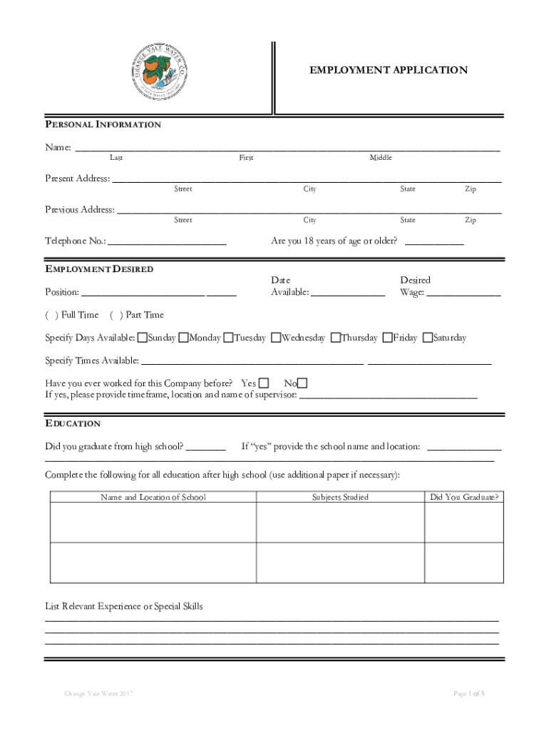 Fillable Online www.coursehero.comapplication-for-employmentpdfapplication-for-employment.pdf ...