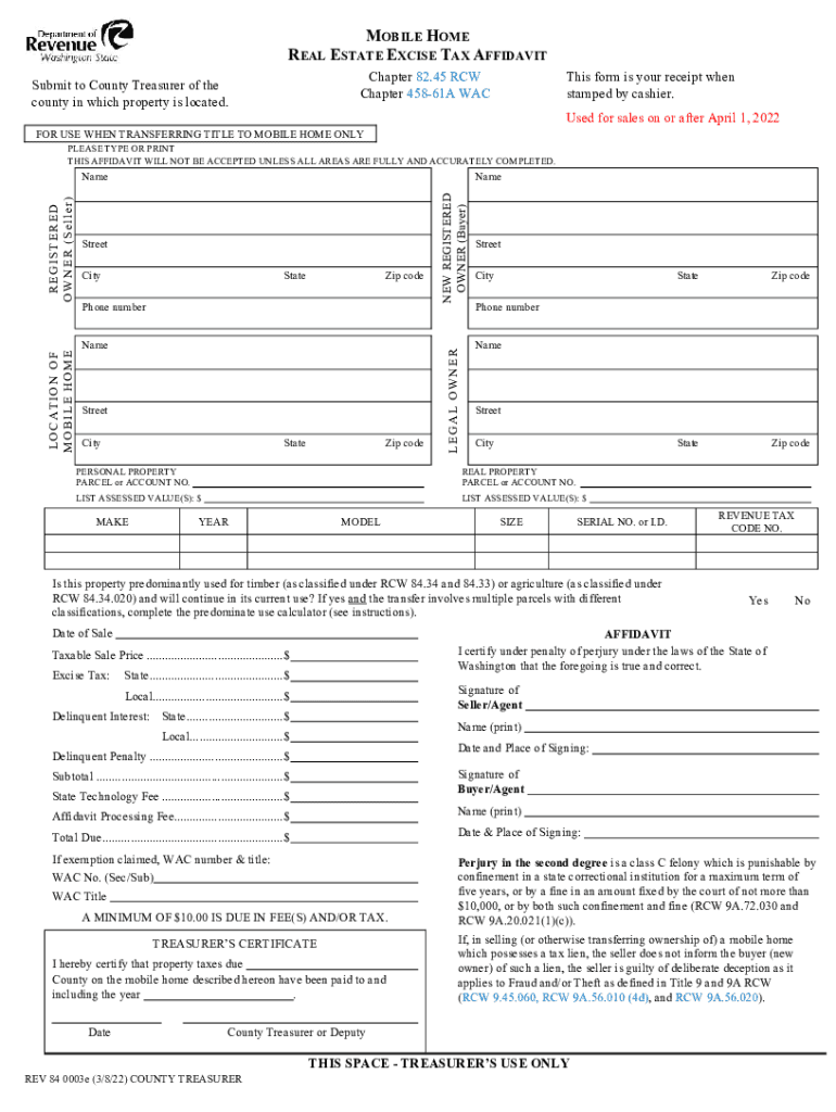 Fillable Online dor wa dor.wa.gov sites defaultMOBILE HOME REAL STATE ...