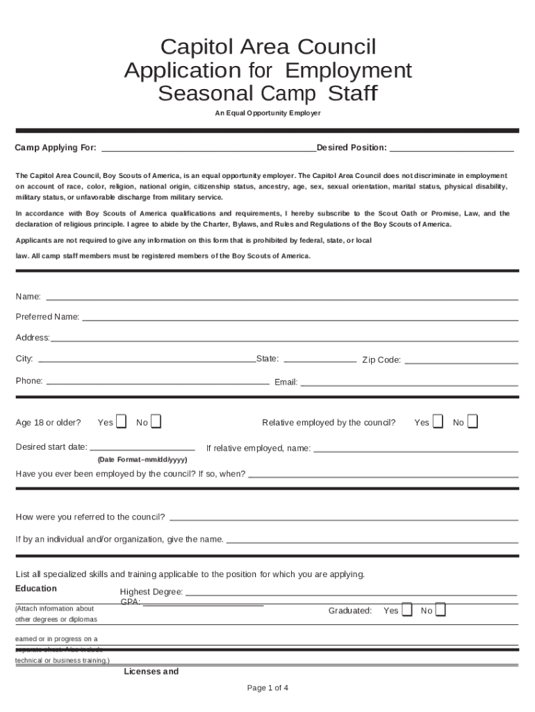 ciecbsa.doubleknot.comdocumentemerson-campApplication for Seasonal ...