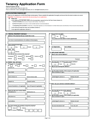 Fillable Online Tenancy Application Form - Amazon Web Services Fax ...