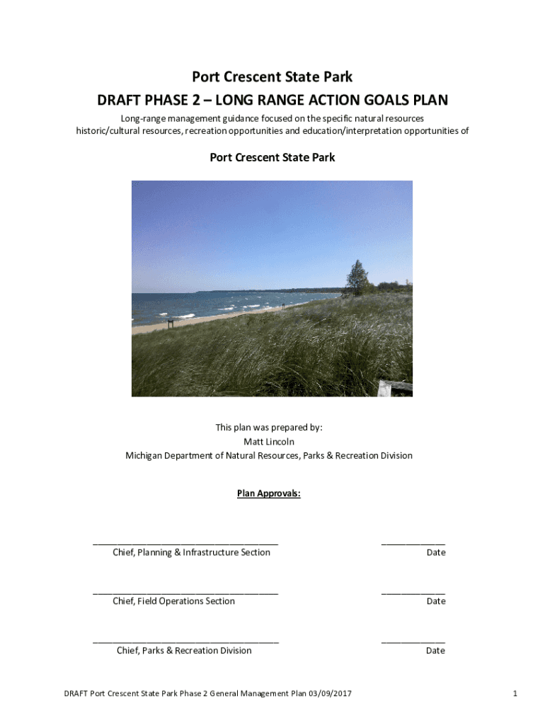 Fillable Online Port Cresent State Park Draft Phase 2 General ...