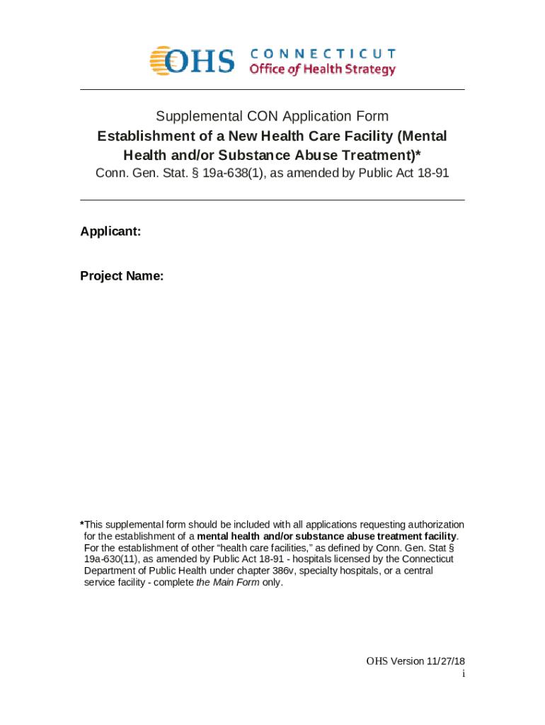 Certificate of Need (CON)--CON s - Connecticut Doc Template | pdfFiller