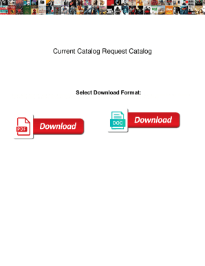 Fillable Online Current Catalog Request Catalog. Current Catalog ...