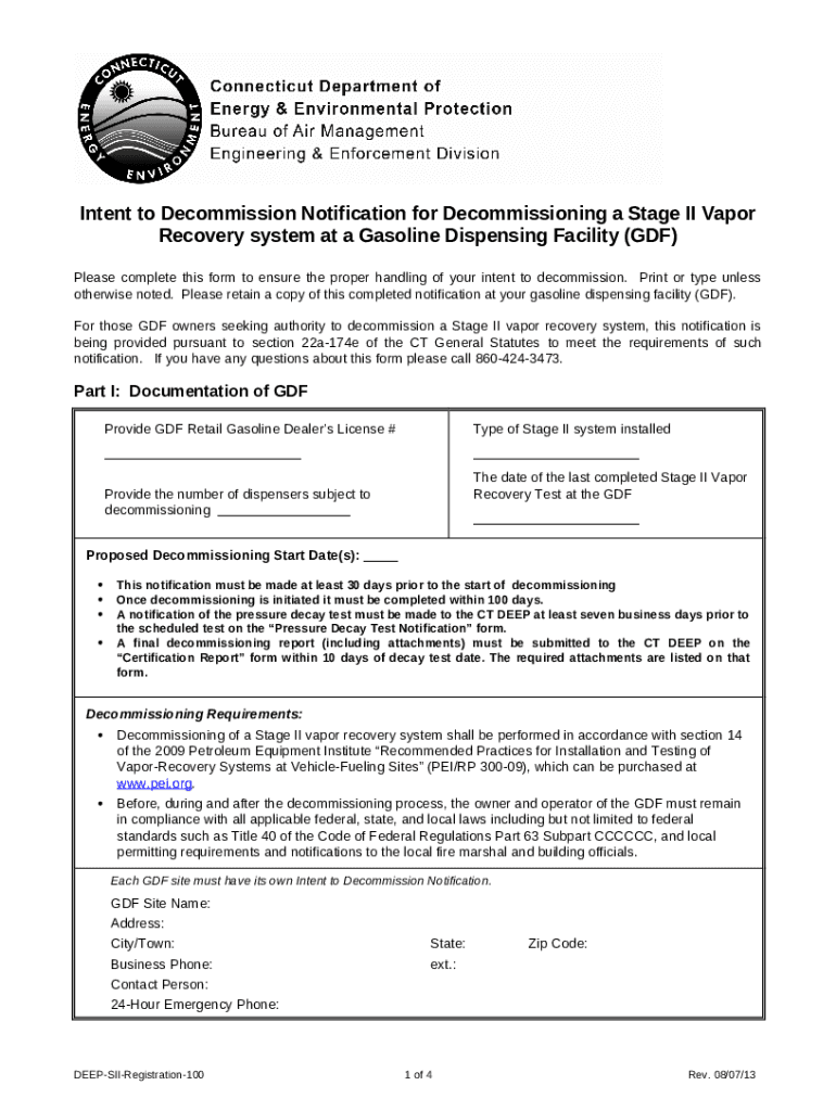 Notification of Intent to Decommission or to Not Install ... Doc ...