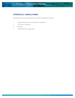 Fillable Online APPENDIX B: SAMPLE FORMS - Kent, Washington Fax Email ...
