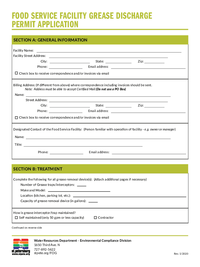 Fillable Online cms5.revize.comrevizestpeteFATS, OILS AND GREASE ...