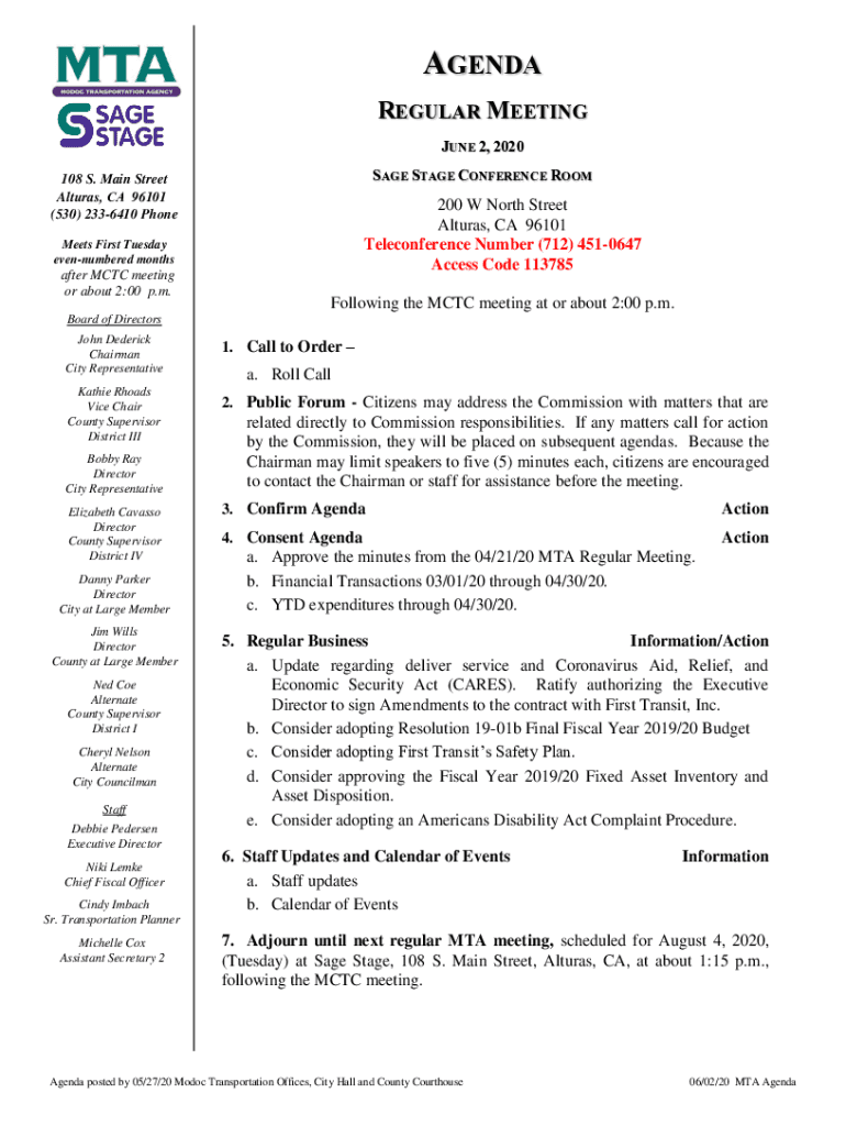 Fillable Online Revised MTA Letterhead Fax Email Print - pdfFiller