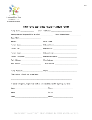 Fillable Online form.jotform.com90375717422155Tiny Tots Registration ...