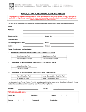 Fillable Online City of LA - Parking Permit ApplicationCity of LA ...