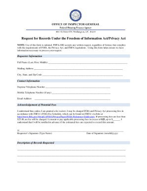 Fillable Online FOIA PA Request Form Fax Email Print - pdfFiller