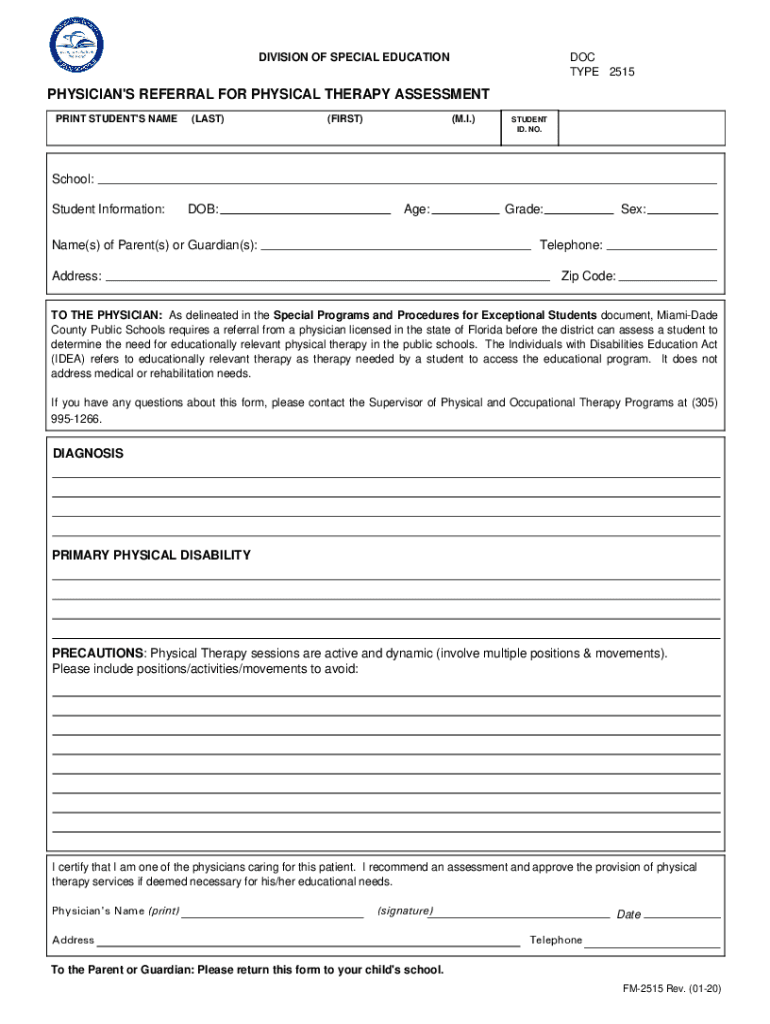 Fillable Online sample physical therapy referral form - Free Textbook ...