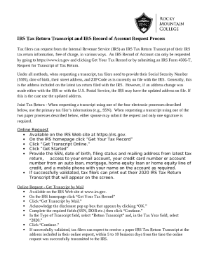 Get TranscriptInternal Revenue Service - IRS tax sIRS Tax Return ...