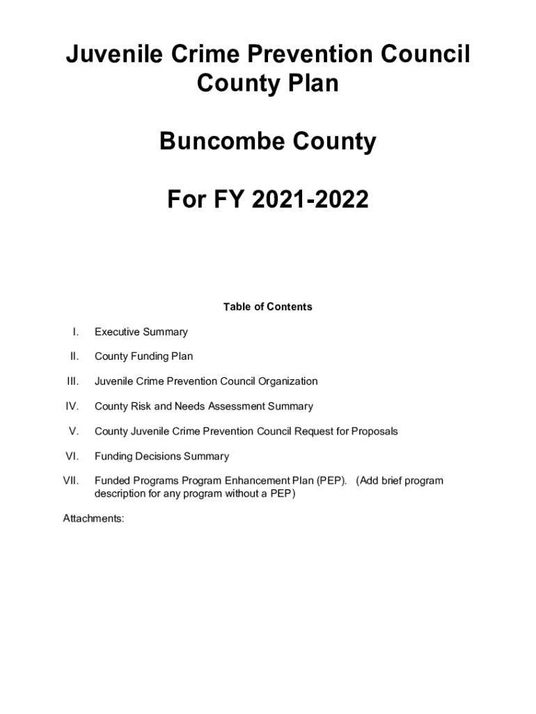 Fillable Online NC DPS: Juvenile Crime Prevention CouncilsJuvenile ...